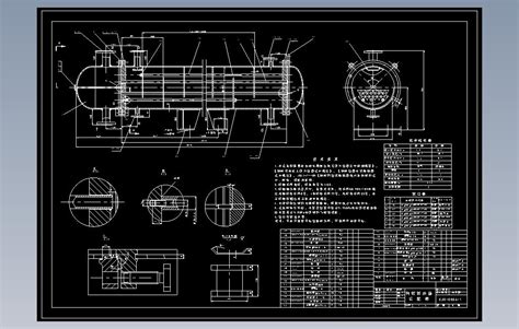 换热器CAD二维图DWG AutoCAD 模型图纸免费下载 懒石网