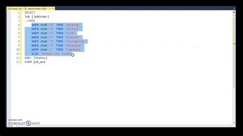 How To Use A Case Statement In A Select Query Sql Server Youtube