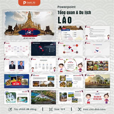 Mẫu Slide Tổng Quan And Du Lịch Lào Tuyệt Kỹ Powerpoint