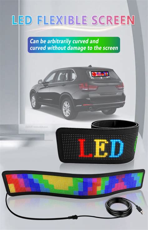 276x90mm smart app control flexible led screen scrolling message