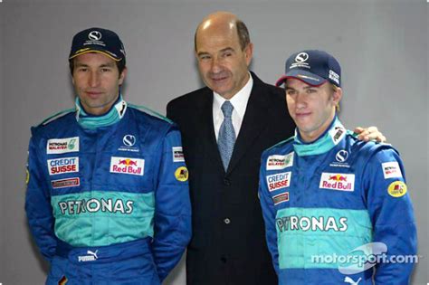 Heinz Harald Frentzen Peter Sauber And Nick Heidfeld At Sauber