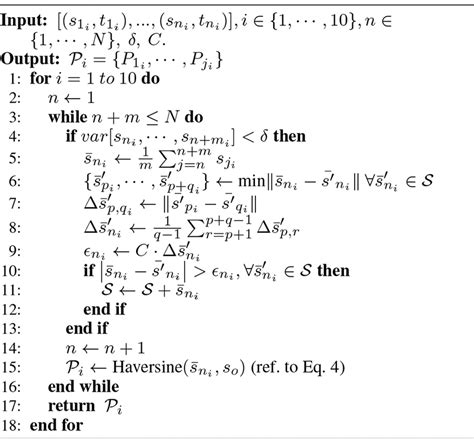Algorithm 1 Extracting Poi Information From Gps Trajectory Data