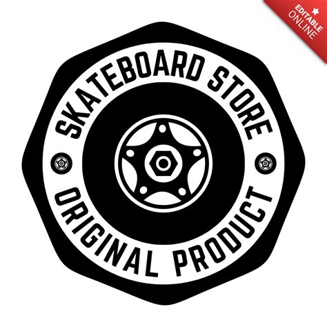 Original Skateboard Store Logo Design Template Free Design Template