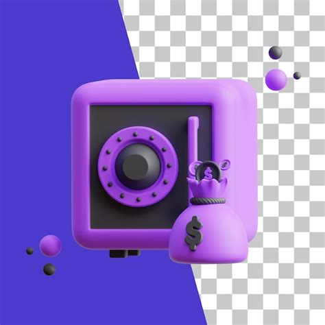 Premium Psd 3d Safe Box Icon