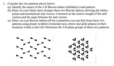 Solved Consider The Two Patterns Shown Below A Chegg