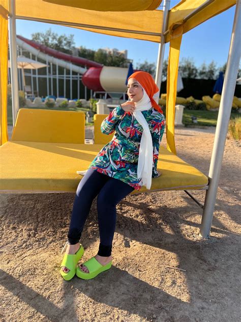 Burkini Swimsuit Green Printed Maro Online Store