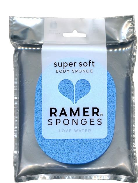 Ramer Shower Sponge Super Soft Body Sponge Small Blue Uk Beauty