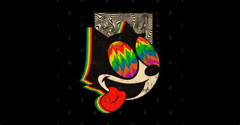 Trippy Felix The Cat Trippy Sticker Teepublic