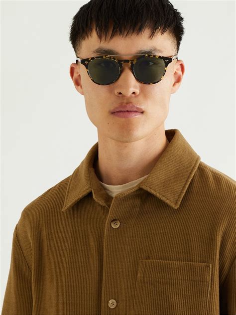 Monc Kreuzberg Aviator Style Tortoiseshell Bio Acetate Sunglasses Moncler