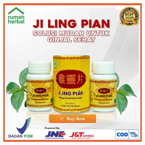 Jual JI LING PIAN Kapsul Herbal Obat Batu Ginjal Infreksi Saluran Kemih Dan Kencing Berbusa