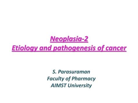 Pathology Lecture Neoplasia Pptx Cancer Diseases And Conditions