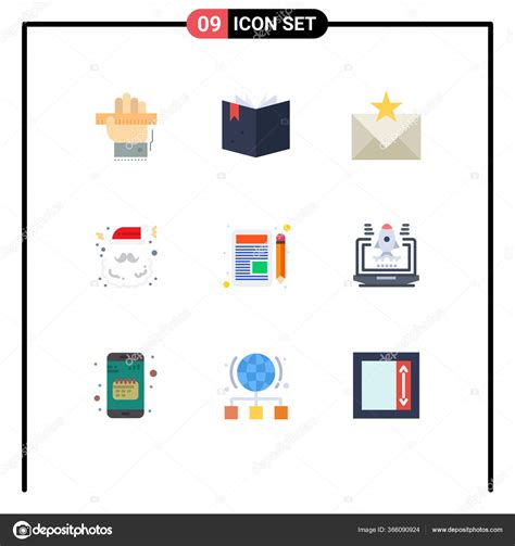 Set Modern Icons Symbols Signs Claus Santa Communication Claus