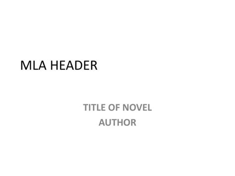 PPT MLA HEADER PowerPoint Presentation Free Download ID 6854477