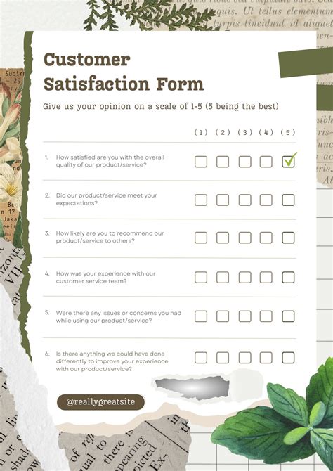 Customer Satisfaction Survey Template