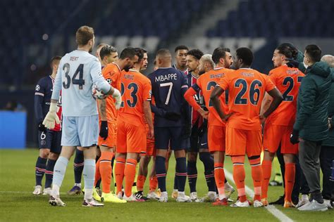 Psg And Istanbul Basaksehir Walk Off As Fourth Official Is Accused Of