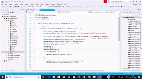 Login Form In Asp Net With Mysql Database Youtube