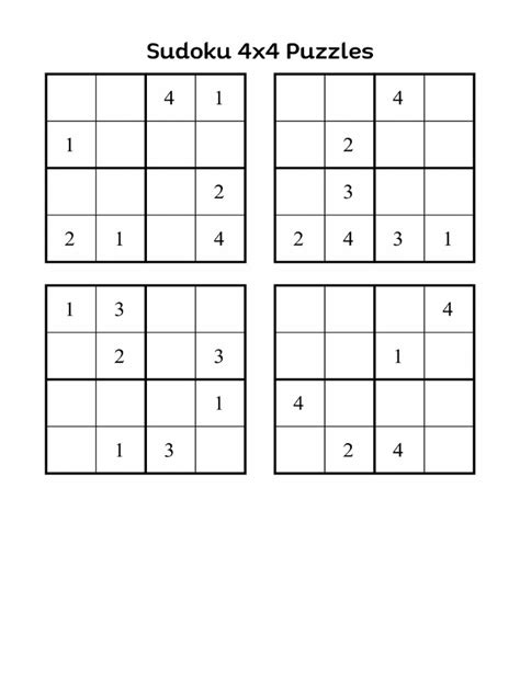 Suduku 4x4 Pdf