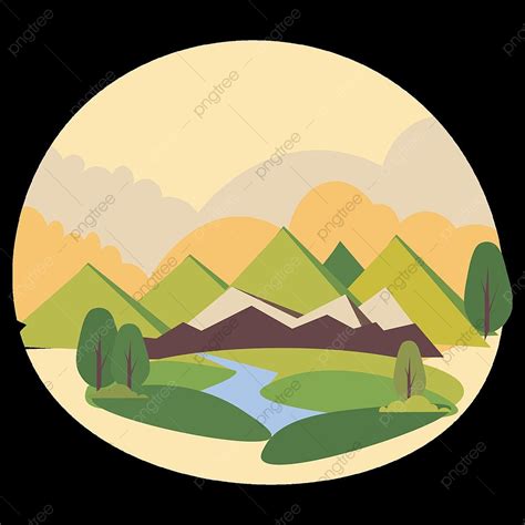 관광 자연 삼림 풍경 삽화 배경 관광 여행 자연스러운 숲 일러스트 Pngtree 로열티 무료