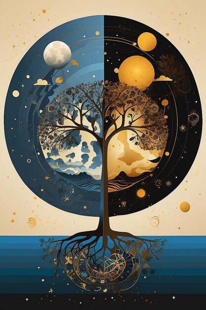 Premium Photo The Minimalist Majesty Of The Astral Tree