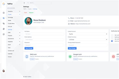 Tailfox Tailwind Css Admin Dashboard Template