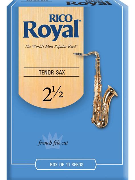 Rico Royal Tenor Sax Reeds 25 Box Of 10 Leisure Coast Wind And Brass