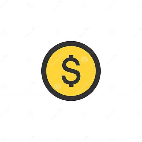 Icono Del Dinero Símbolo Del Dólar En Círculo Ejemplo Del Efectivo O
