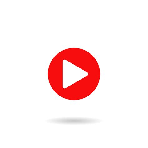 Red Play Button Icon Web Player Icon Vector Illustration In Flat