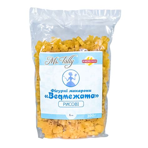 Фигурные Макароны Рисовые Медвежата Без Глютена Ms. Tally 300 Г ...