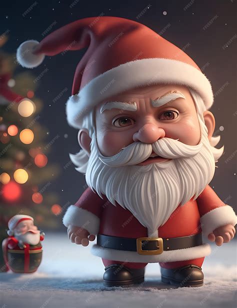 Premium Ai Image Cute Chibi Santa Claus Christmas Clipart