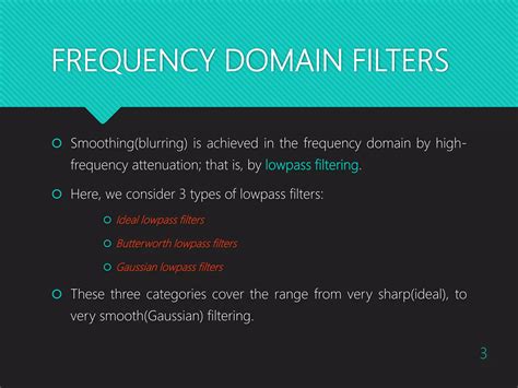 Image Smoothing Using Frequency Domain Filters Pptx