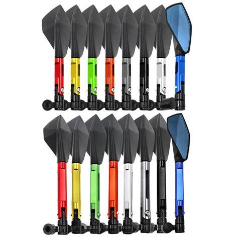 Blue Cnc Aluminum Rearview Mirrors For Motorcycle Mirrors And Scooters