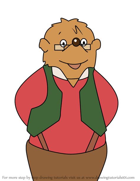 How To Draw Grizzly Grandpa Bear From The Berenstain Bears The