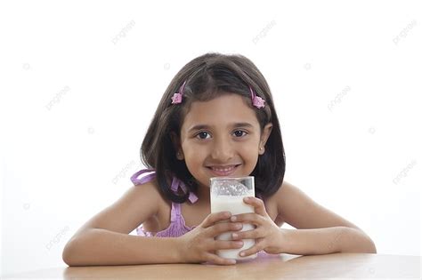 Girl Drinking Milk One Single Photo Background And Picture For Free