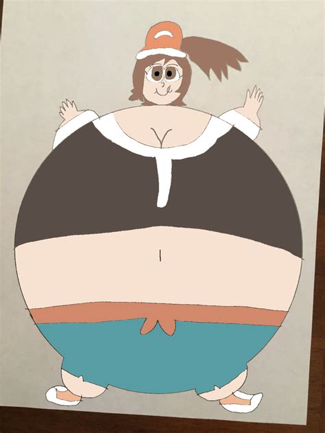 Inflated Female Trainer Colored By Montyclan On Deviantart