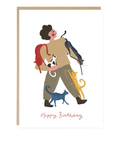 Happy Birthday Cat Lover Card Design 44