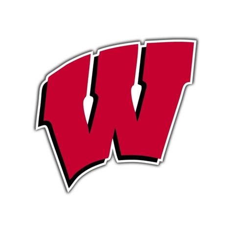 Wisconsin Badgers W Full Color Vinyl Decal Custom Size Sports