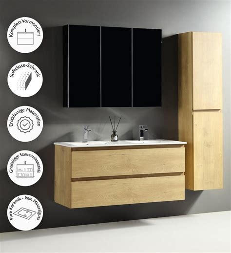 Alpenberger Badmöbel Set Gäste Wc Waschbecken Mit Unterschrank