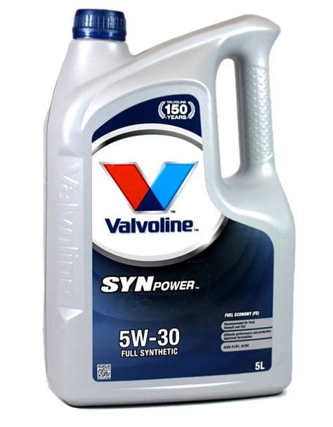 Olej silnikowy VALVOLINE SYNPOWER FE, 5W30, 5L - Valvoline ...
