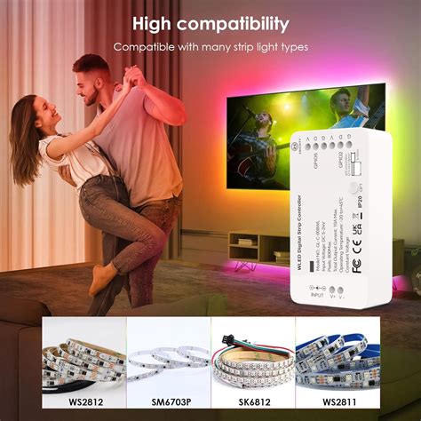 Ericsity Controlador De Tira De Luz Led Wled Controlador Led