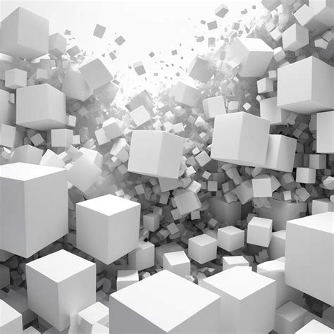 A Lot Of Colorful Cubes On A Gray Background Abstraction Premium Ai Generated Image