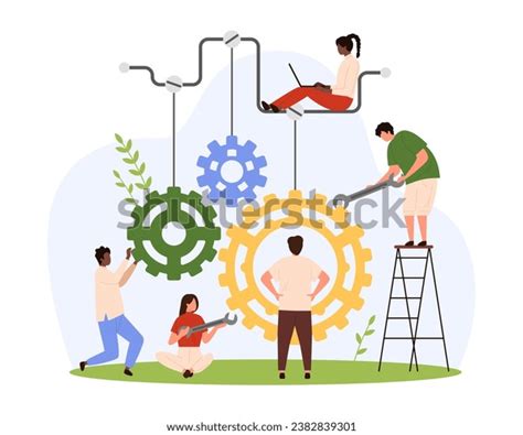 Repair Update Automation Development Data Systems Stock Vector Royalty