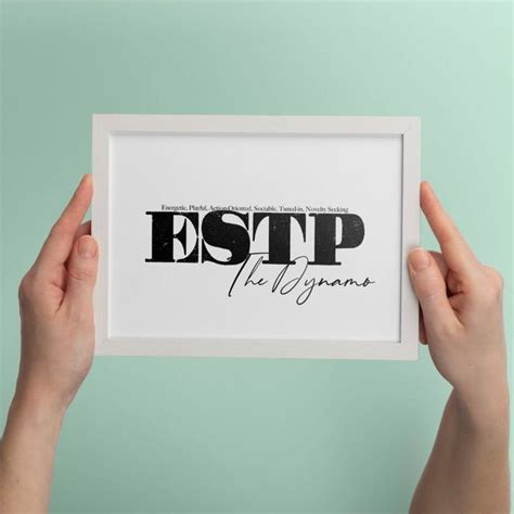 ESTP Wall Art Print MBTI Personality Types ESTP The Dynamo Gift