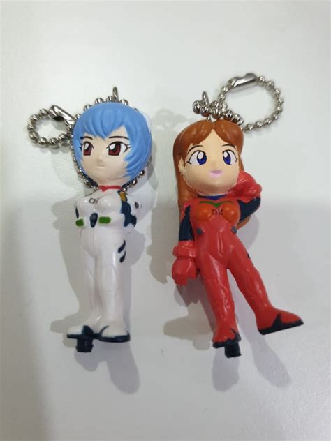 Vintage Neon GENESIS EVANGELION Mini Figure Keychains Hobbies Toys