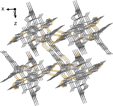 View Of The 3d Supramolecular Structure Of Complex 2 The Skeleton Of