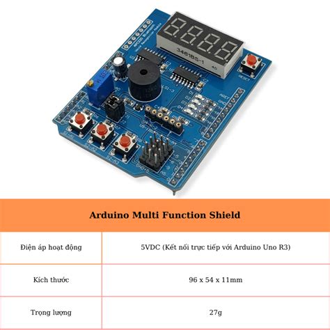 Arduino Multi Function Shield Bo Mở Rộng đa Năng Cho Arduino Uno R3