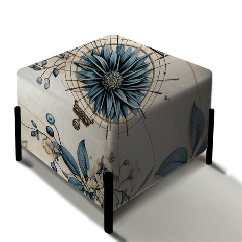 Design Art Vintage Nautical Floral Compass Journey Coastal Square