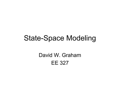 State Space Modeling Introduction PPT