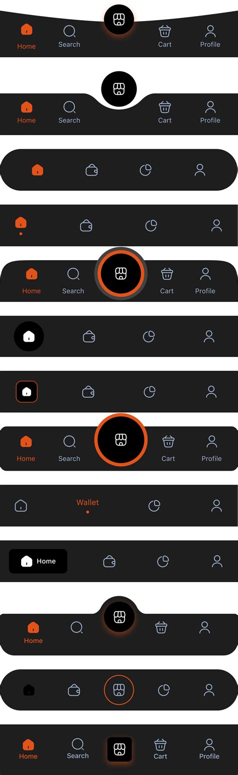 📱 Mobile Bottom Navbar Ui By Econev Behance