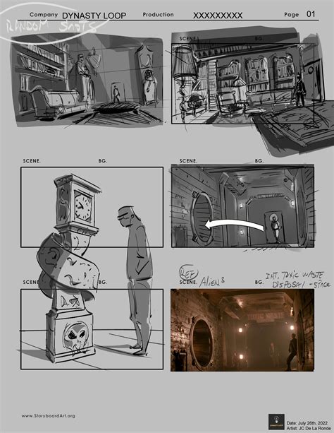 Dlr Storyboard Artist Dynasty Loop Concept Storyboards For Nft Project Trailers