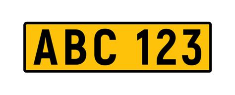 British Uk Car License Plate Template Gb Vector Image